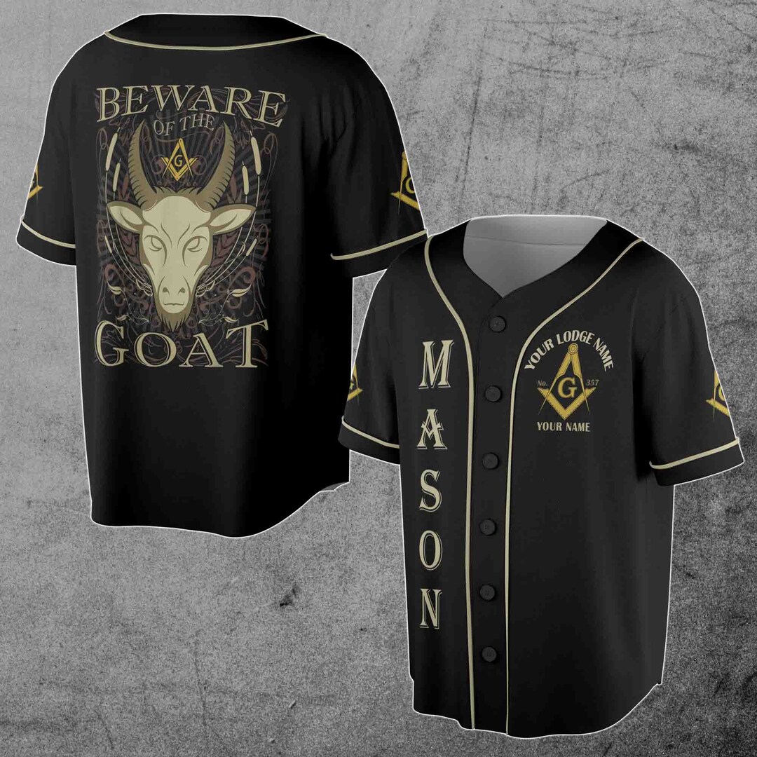 Masonic Beware of the Goat Funny Freemason Baseball Jersey S-5XL - Etsy