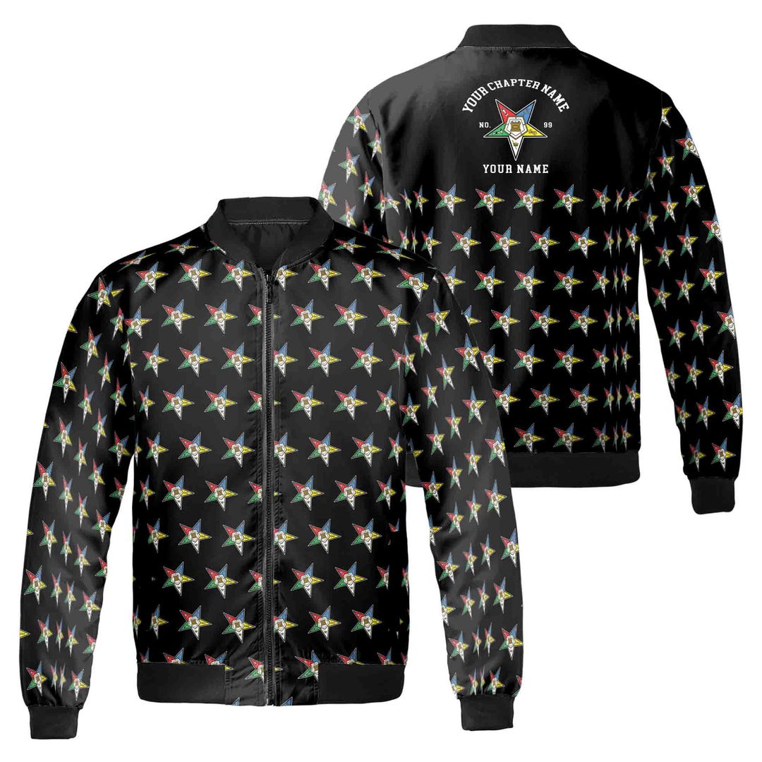 Custom OES Order of the Eastern Star Masonic Multi-color Bomber Jacket ...