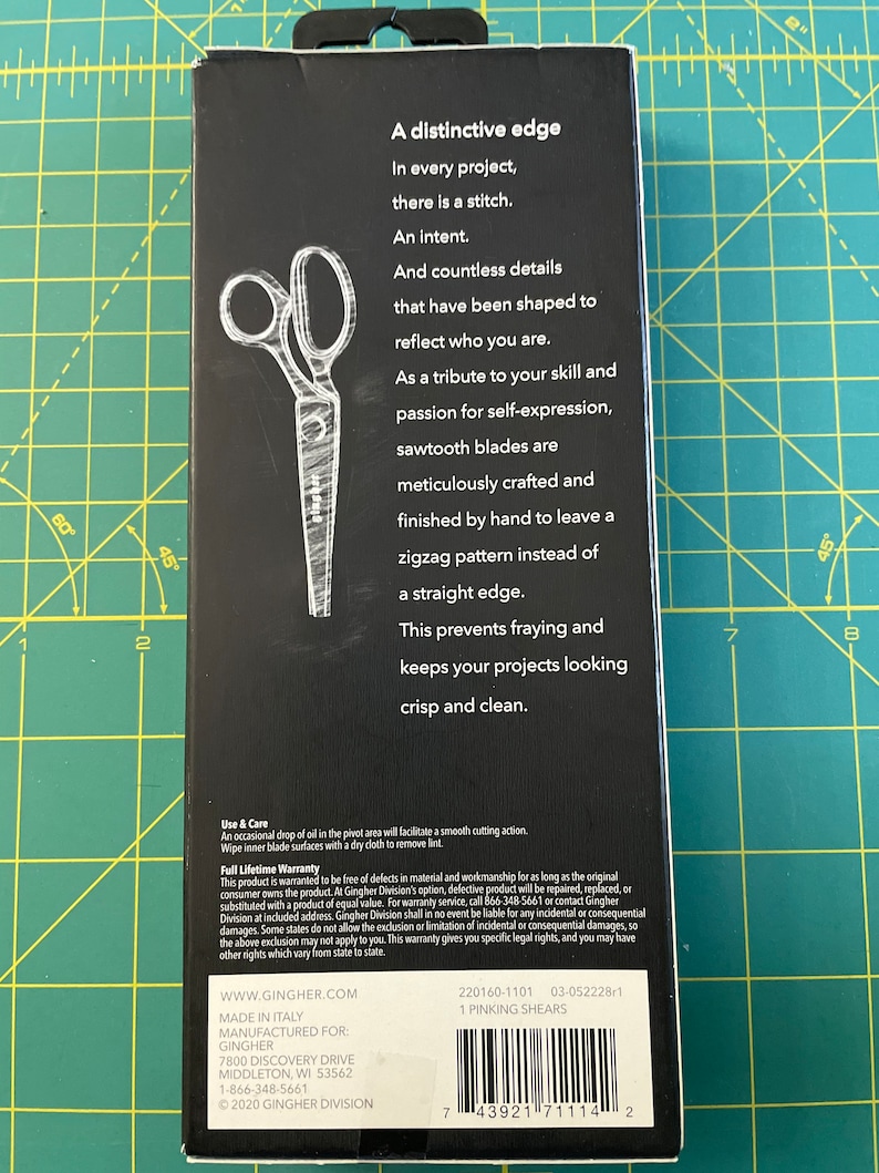 GINGHER 7 1/2” Pinking Shears - Etsy