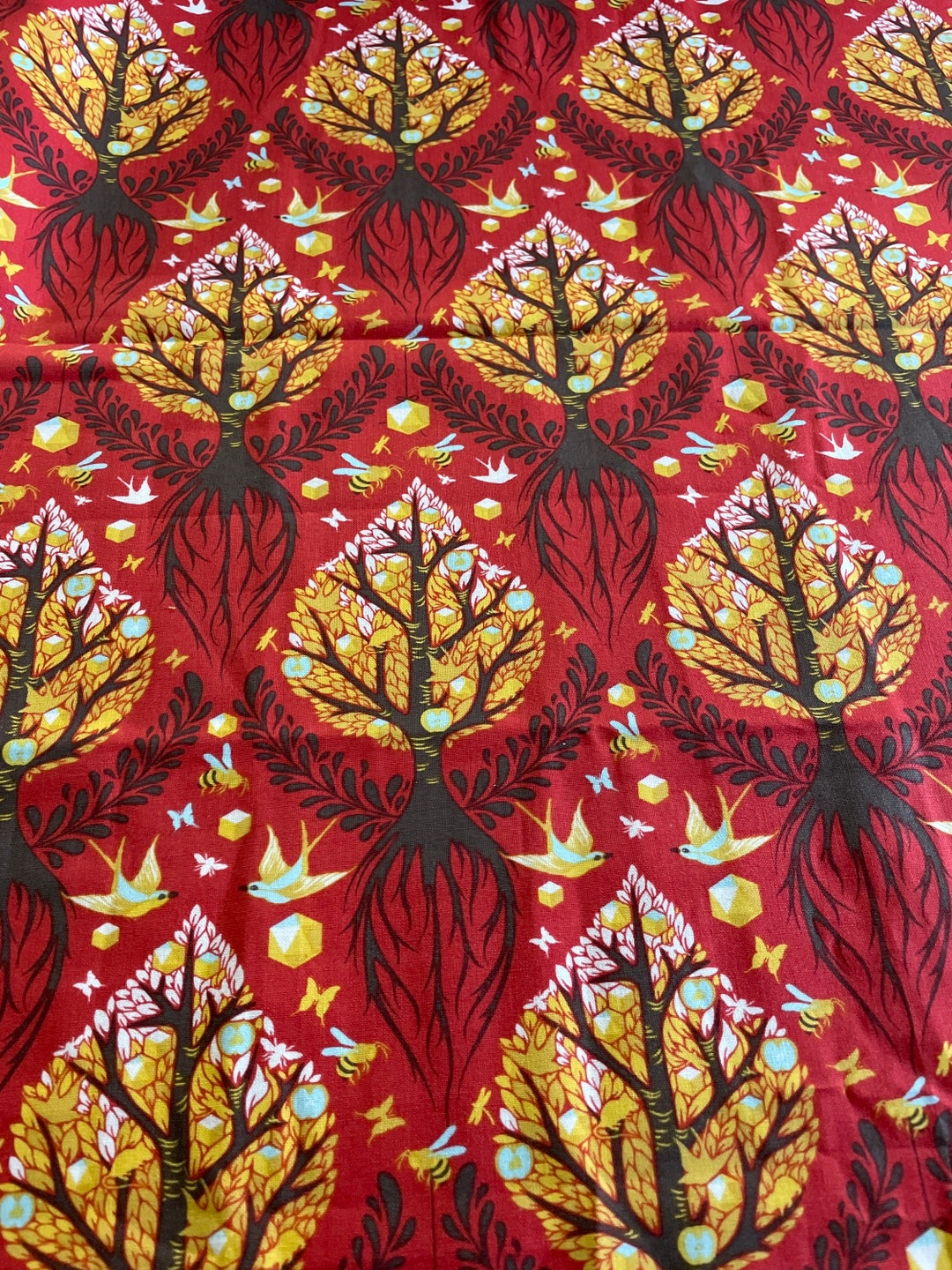 Tula Pink Free Spirit the Birds and the Bees “tree of Life”~22” Piece ...