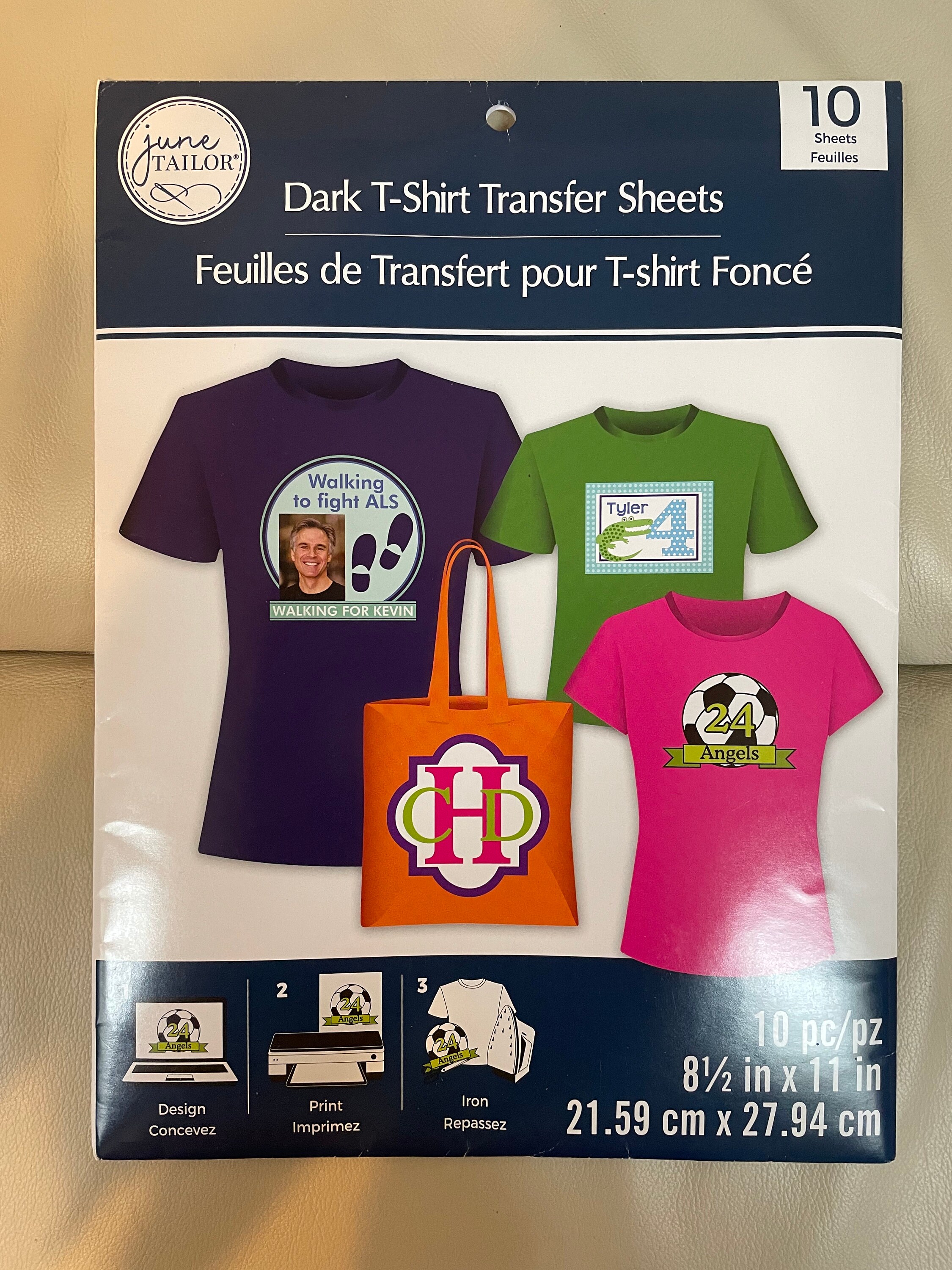 June Tailor Dark T-shirt Transfer Sheets-10 Sheets - Etsy