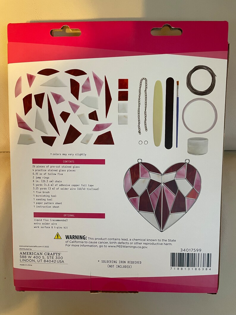 American Crafts Stained Glass Kit - Etsy