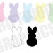 Easter Peep Bunny Silhouette Digital Download Clip Art SVG, PNG, JPG ...