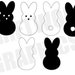 Easter Peep Bunny Silhouette Digital Download Clip Art SVG, PNG, JPG ...
