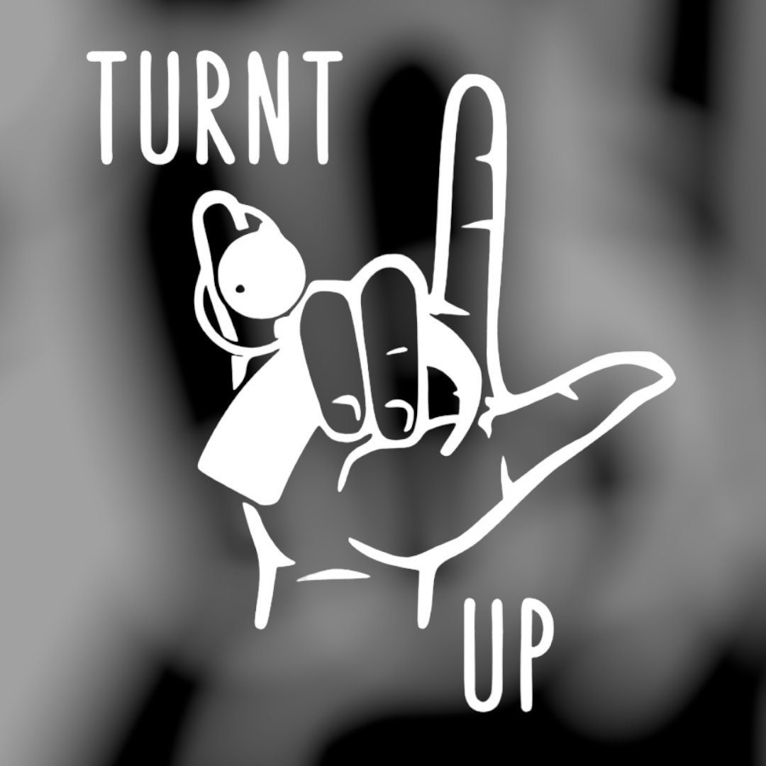 Cochlear Implant turnt Up Decal - Etsy
