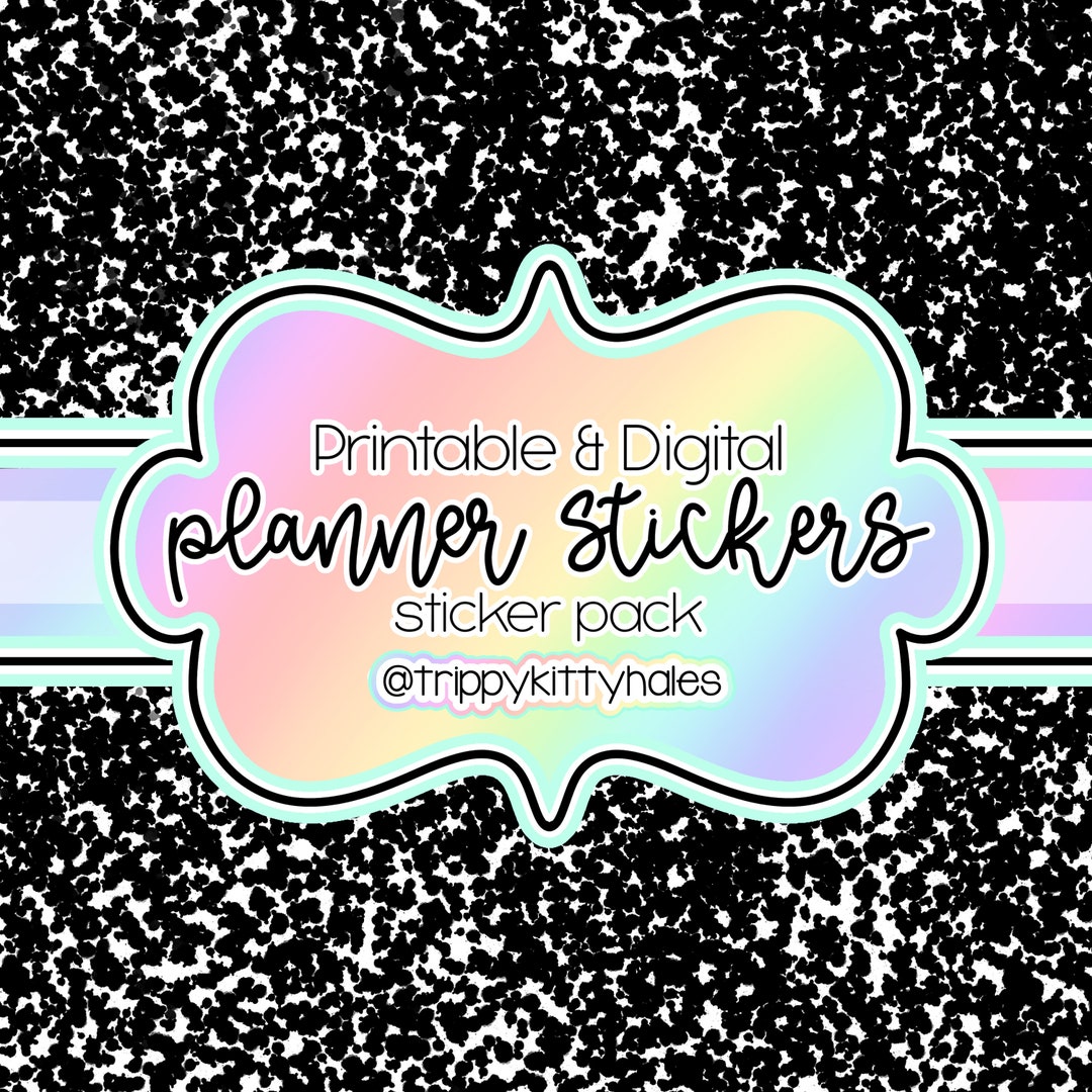 Printable Rainbow Magic Digital Planner Stickers PNG FILES ONLY - Etsy