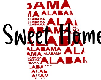 Sweet Home Alabama Guitar Shaped SVG and PNG File - Etsy