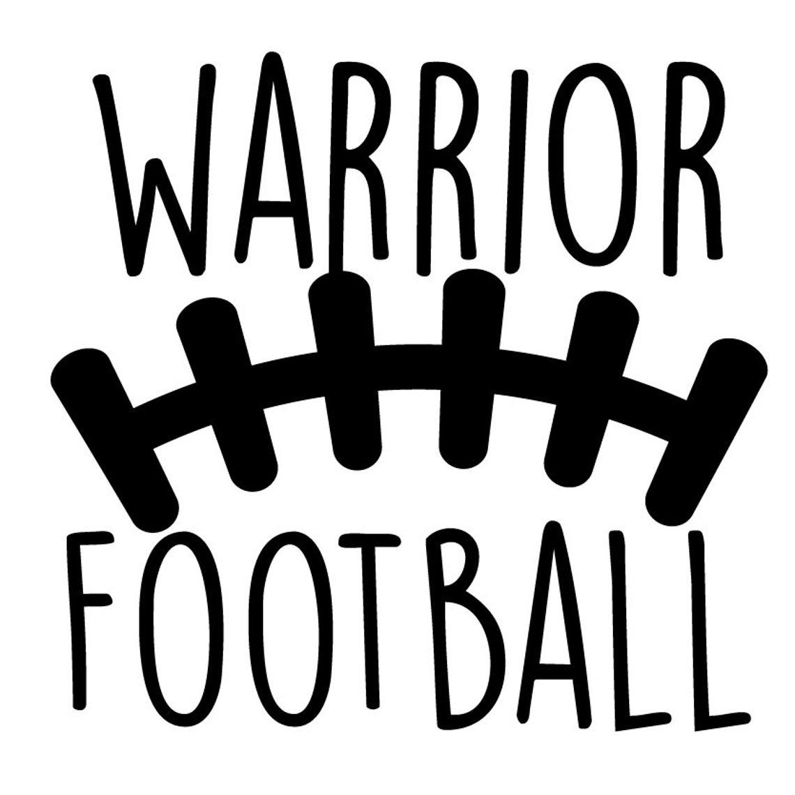 Warrior Football SVG File | Etsy