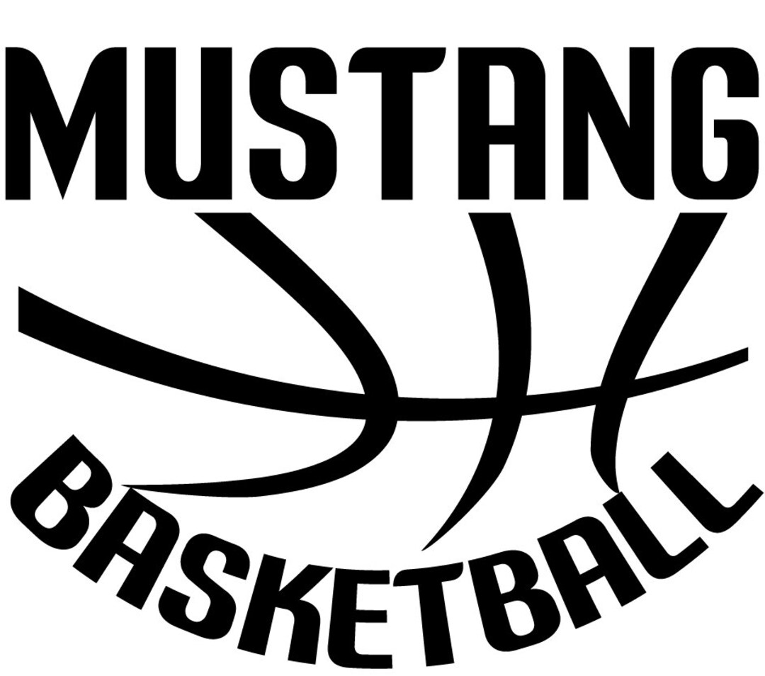 Mustang Basketball SVG File - Etsy