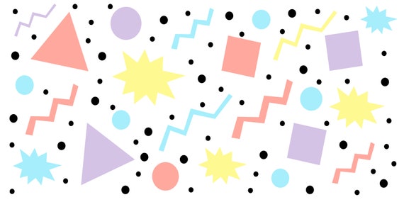 90s Geometric Retro Pattern SVG - Etsy UK