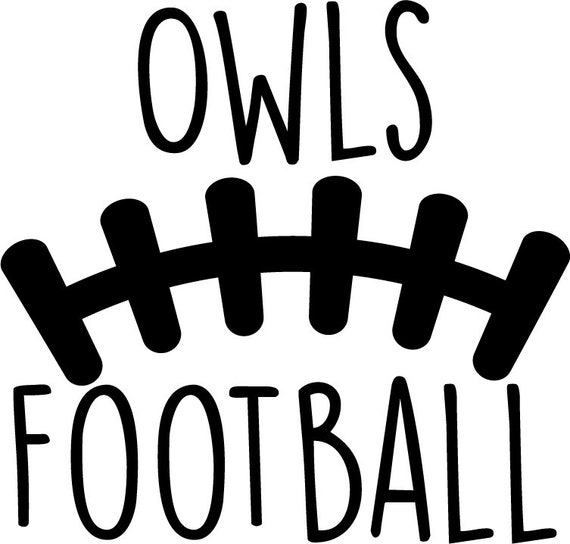 Owls Football SVG File - Etsy