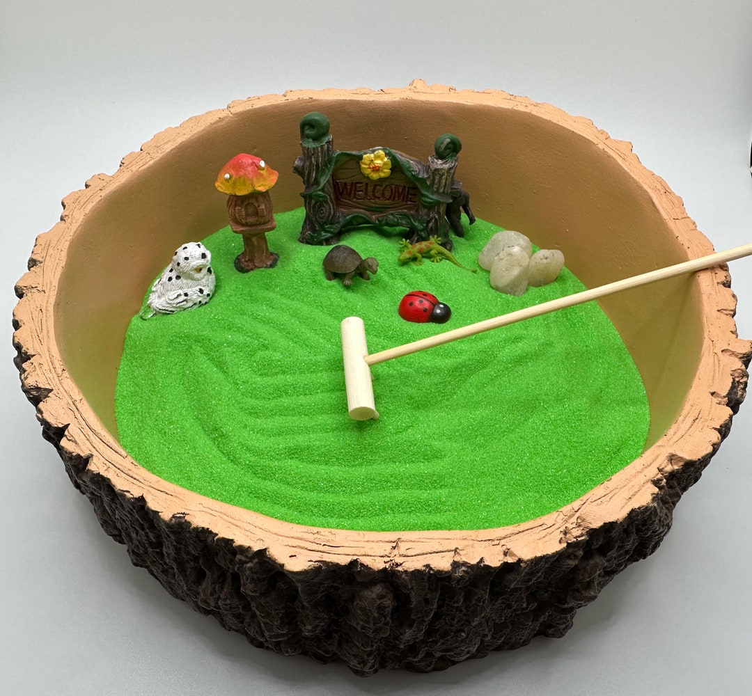 Forest Fairy Zen Garden Turtle Tortoise Bigfoot Cryptid Desktop - Etsy