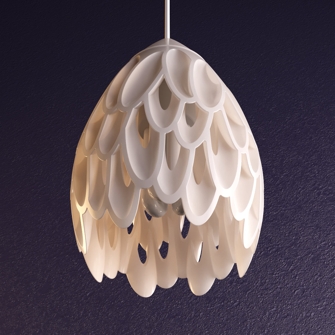 Elliptica Hanging Lamp 3D Print Stl File - Etsy