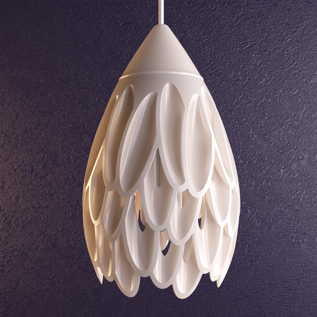 Elliptica Hanging Lamp 3D Print Stl File - Etsy
