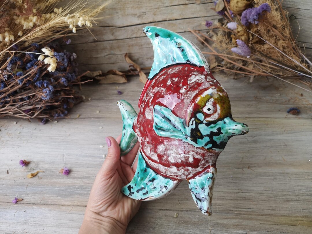 Colored Ceramic Fish / Peixe De Cerâmica - Etsy