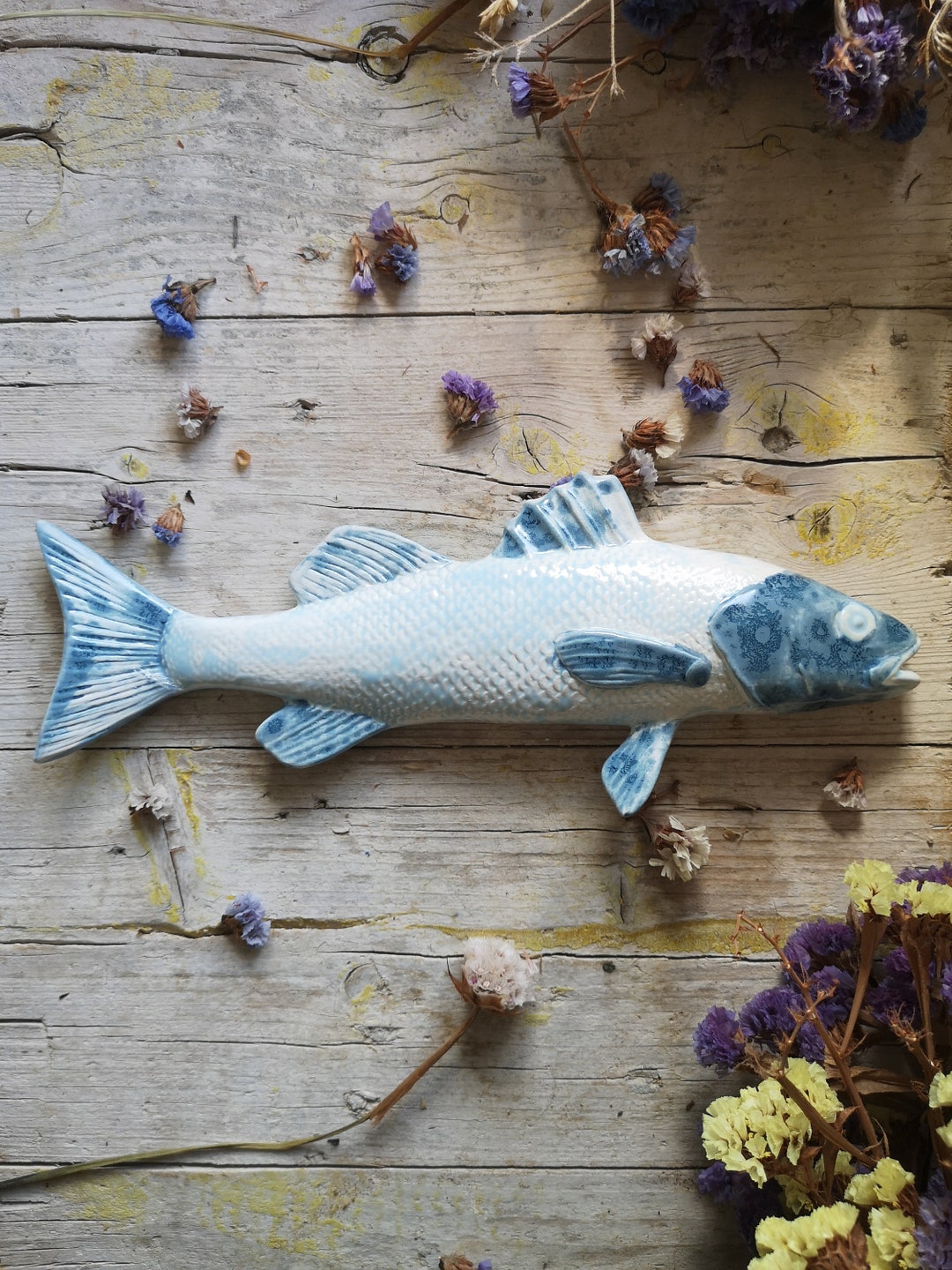 Blue Ceramic Fish / Peixe De Cerâmica / Ceramic - Etsy