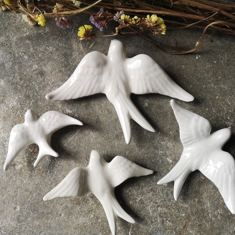 White Pottery Swallow - Etsy
