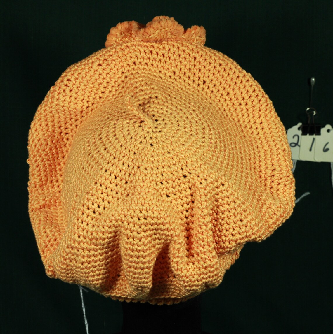MEO CROCHETED Tam Beret and Flower for Everyday 24 X 8 Solid Peach 100% ...