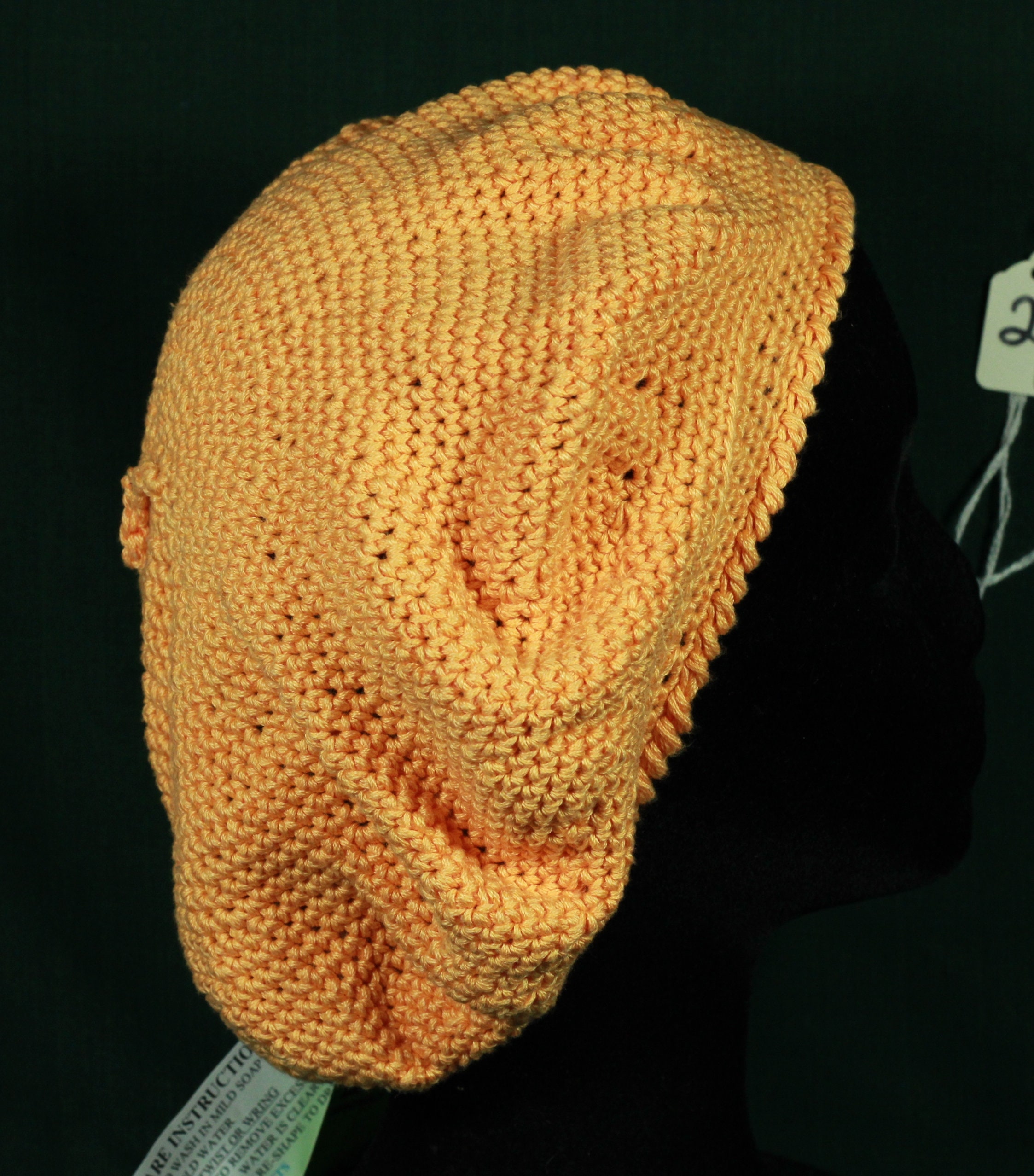 MEO CROCHETED Tam Beret and Flower for Everyday 24 X 8 Solid Peach 100% ...