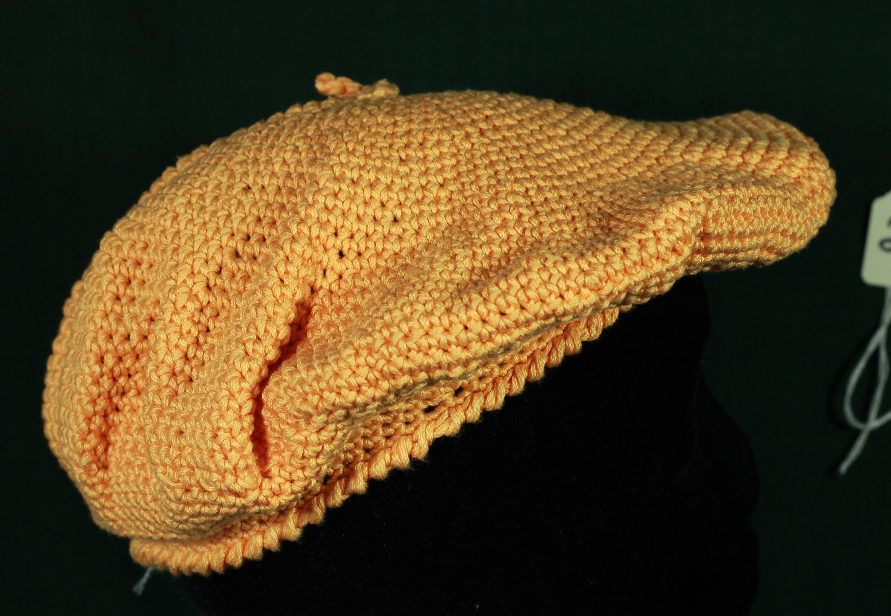 MEO CROCHETED Tam Beret and Flower for Everyday 24 X 8 Solid Peach 100% ...