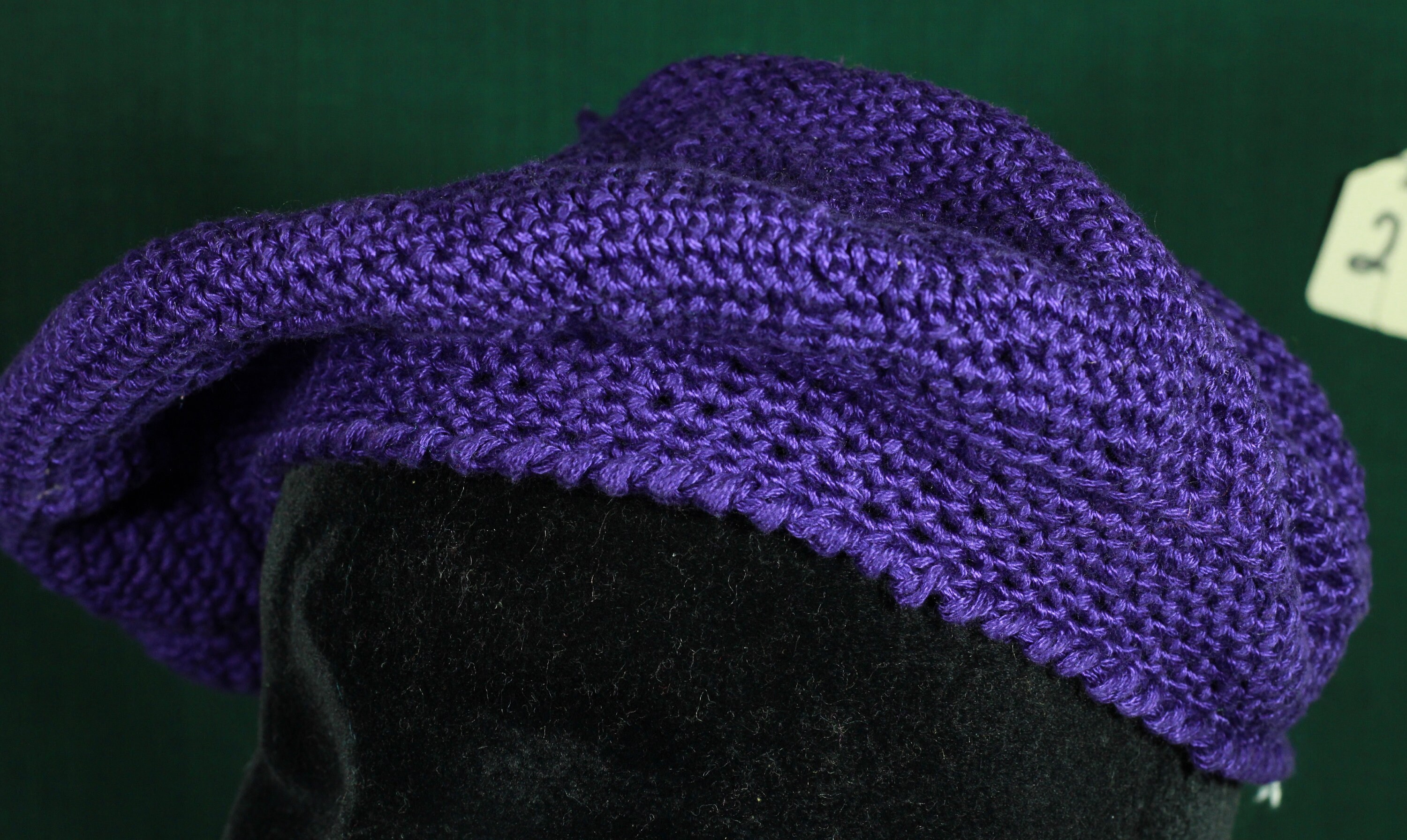 MEO CROCHETED Tam Beret and Flower for Everyday 24 X 7.5 Solid Dark ...