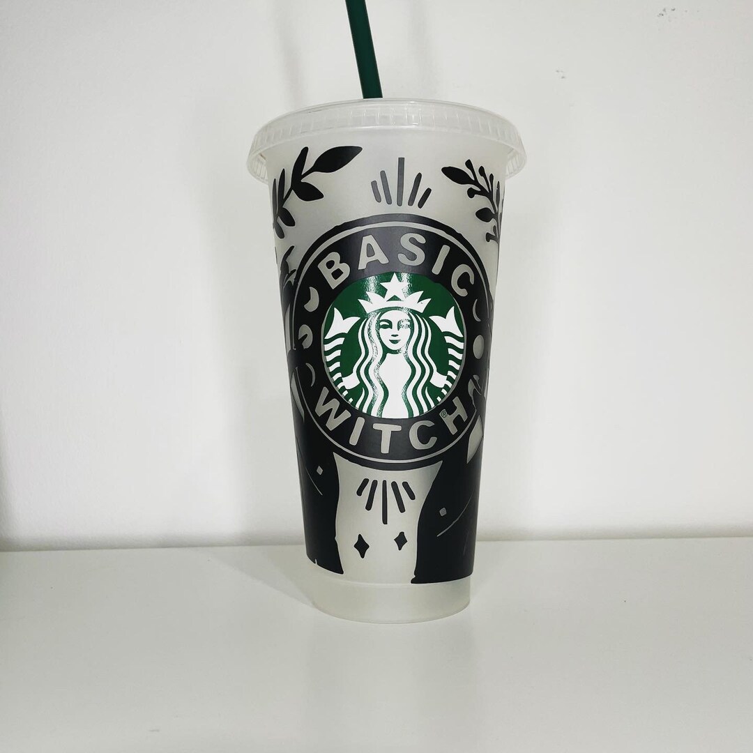Reusable Starbucks Cold Cup Basic Witch, Witchcraft, White Witch, Magic ...