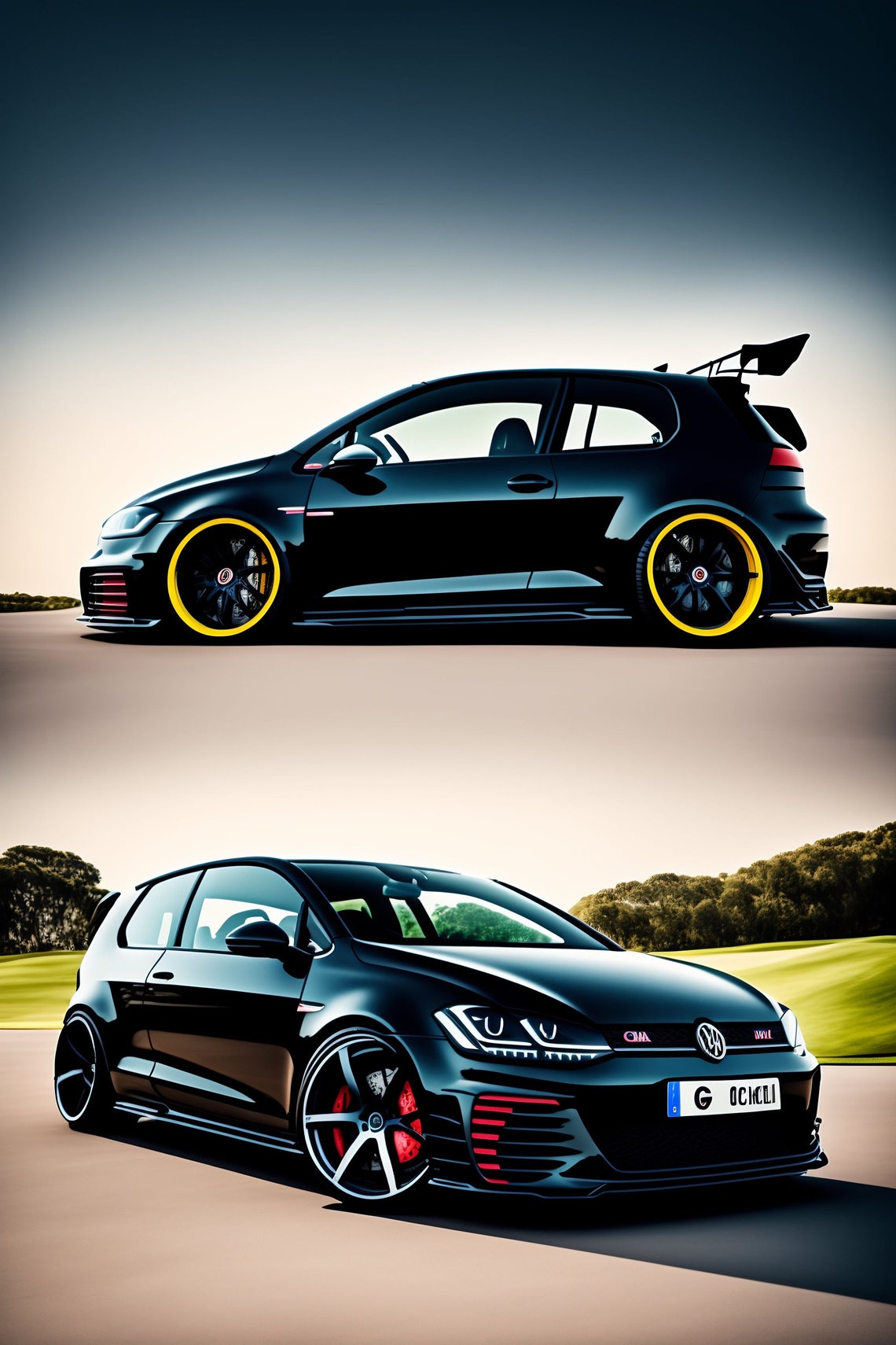 VW Golf GTI Mural Poster Set the Perfect Wall Decoration - Etsy Canada