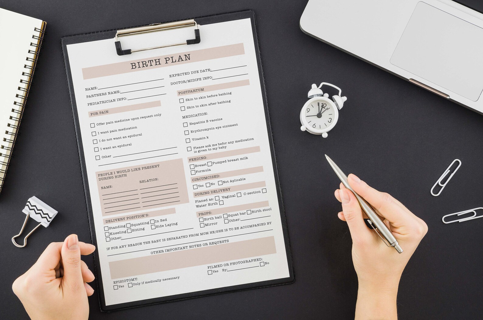 Newborn Planner, Baby Planner, Printable Birth Plan, Organizer, Baby ...