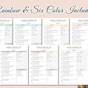 Master Cleaning Checklist Planner Schedule, Chore List, Mambi Classic ...