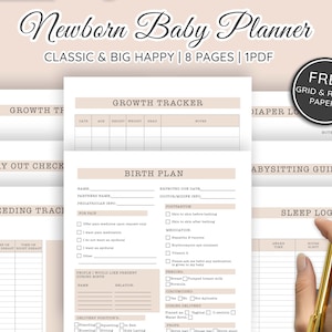 Newborn Planner, Baby Planner, Printable Birth Plan, Organizer, Baby ...