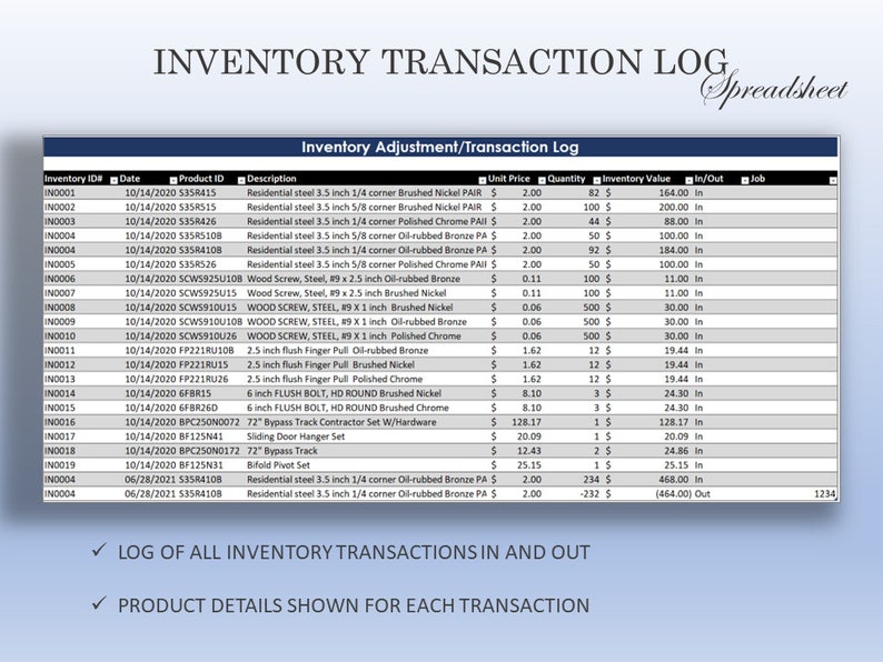Inventory Management System | Inventory Spreadsheet | Instant Download ...