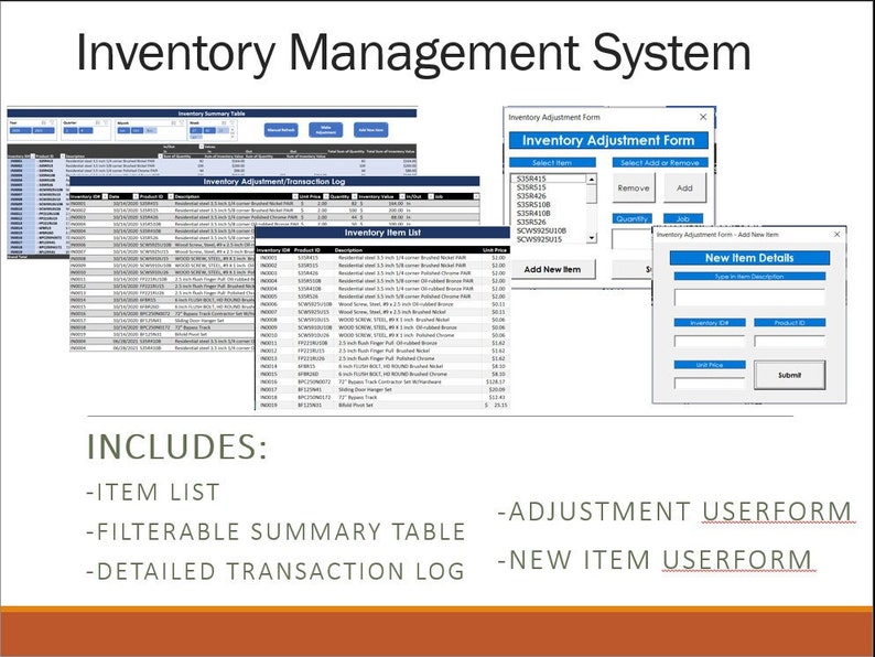 Inventory Management System | Inventory Spreadsheet | Instant Download | Inventory Template ...
