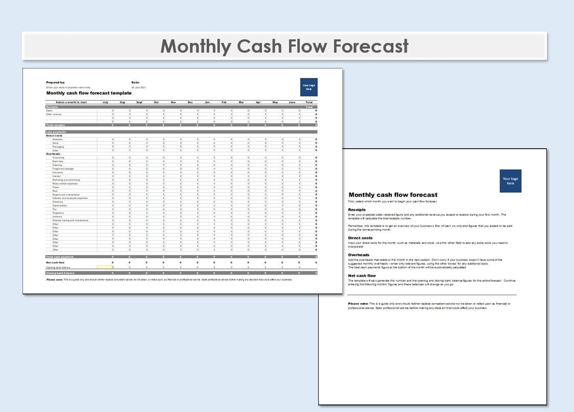 Monthly Cash Flow Statement
