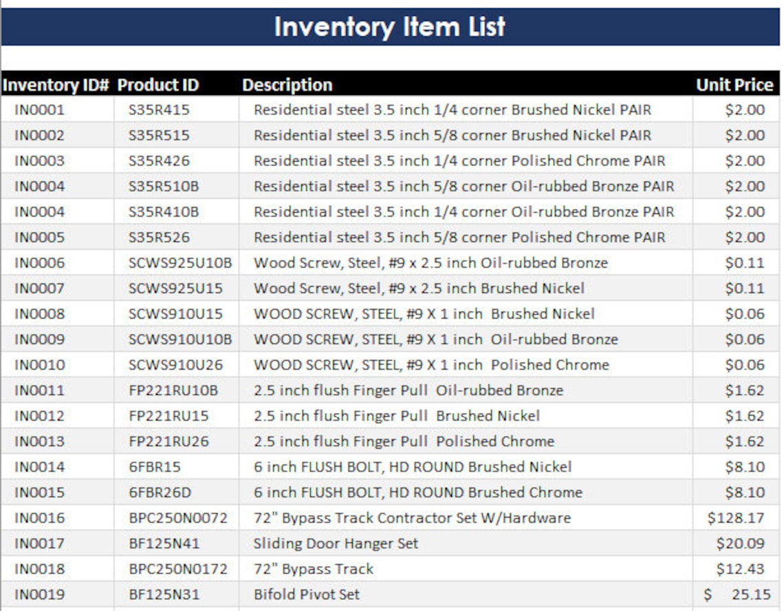 Inventory Management System | Inventory Spreadsheet | Instant Download ...