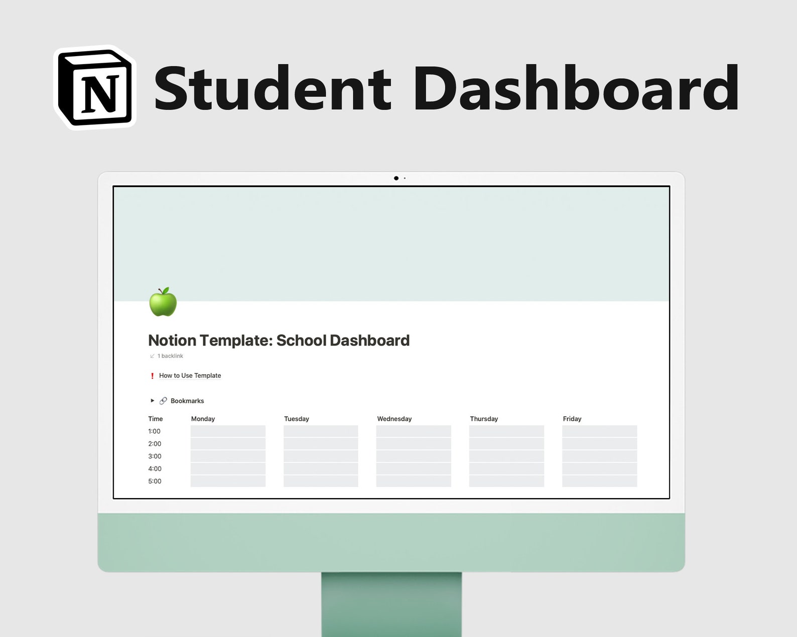 Notion Student Dashboard Template Digital Planner | Etsy