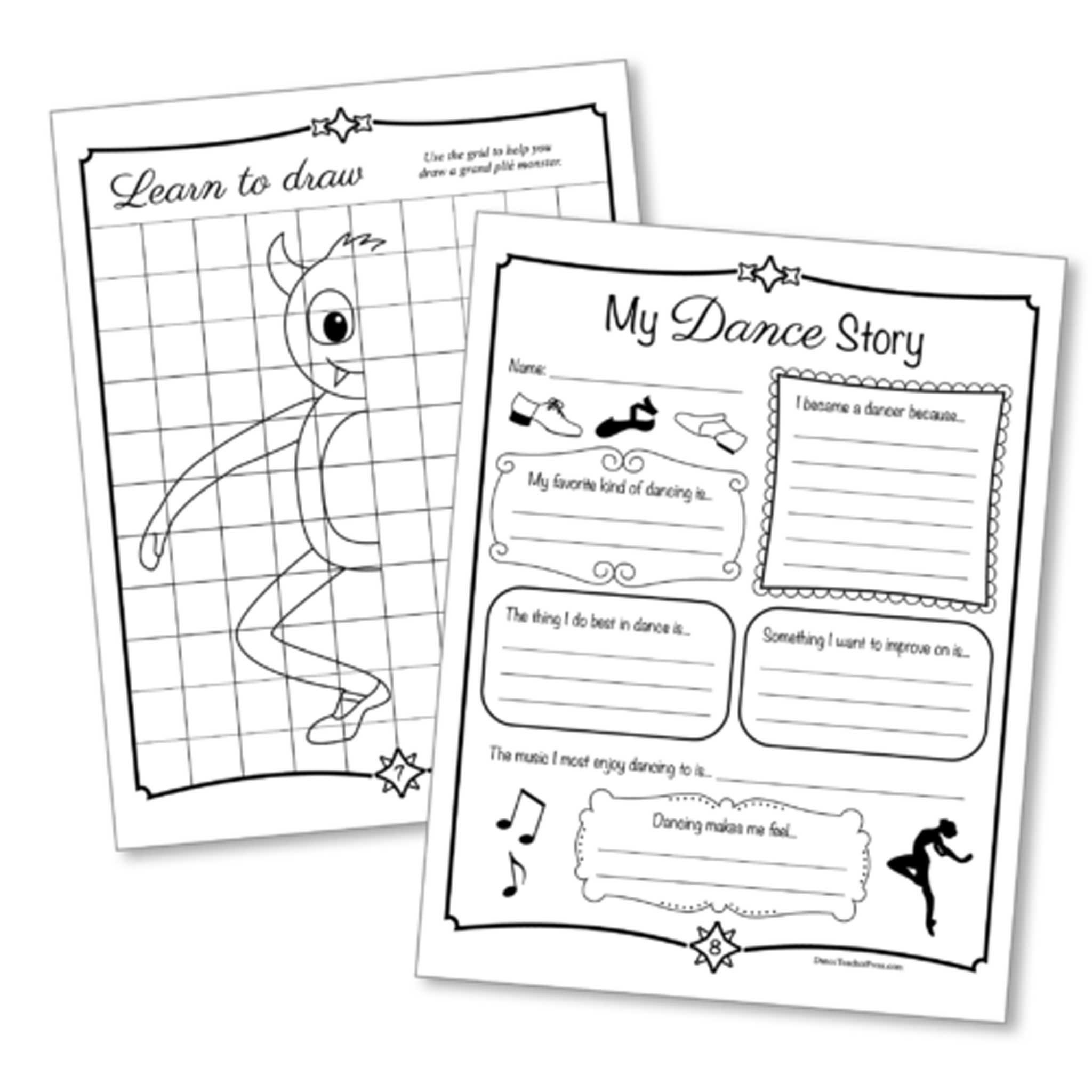 21 Ballet Activity Sheets - Monster Pack - Etsy