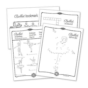 Ballet Activity Sheets - Level 2 - Etsy