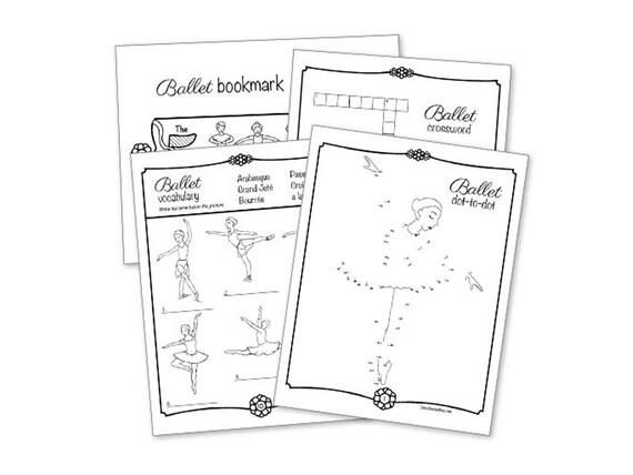 Ballet Activity Sheets Level 2 - Etsy