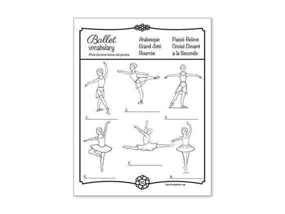 Ballet Worksheets
