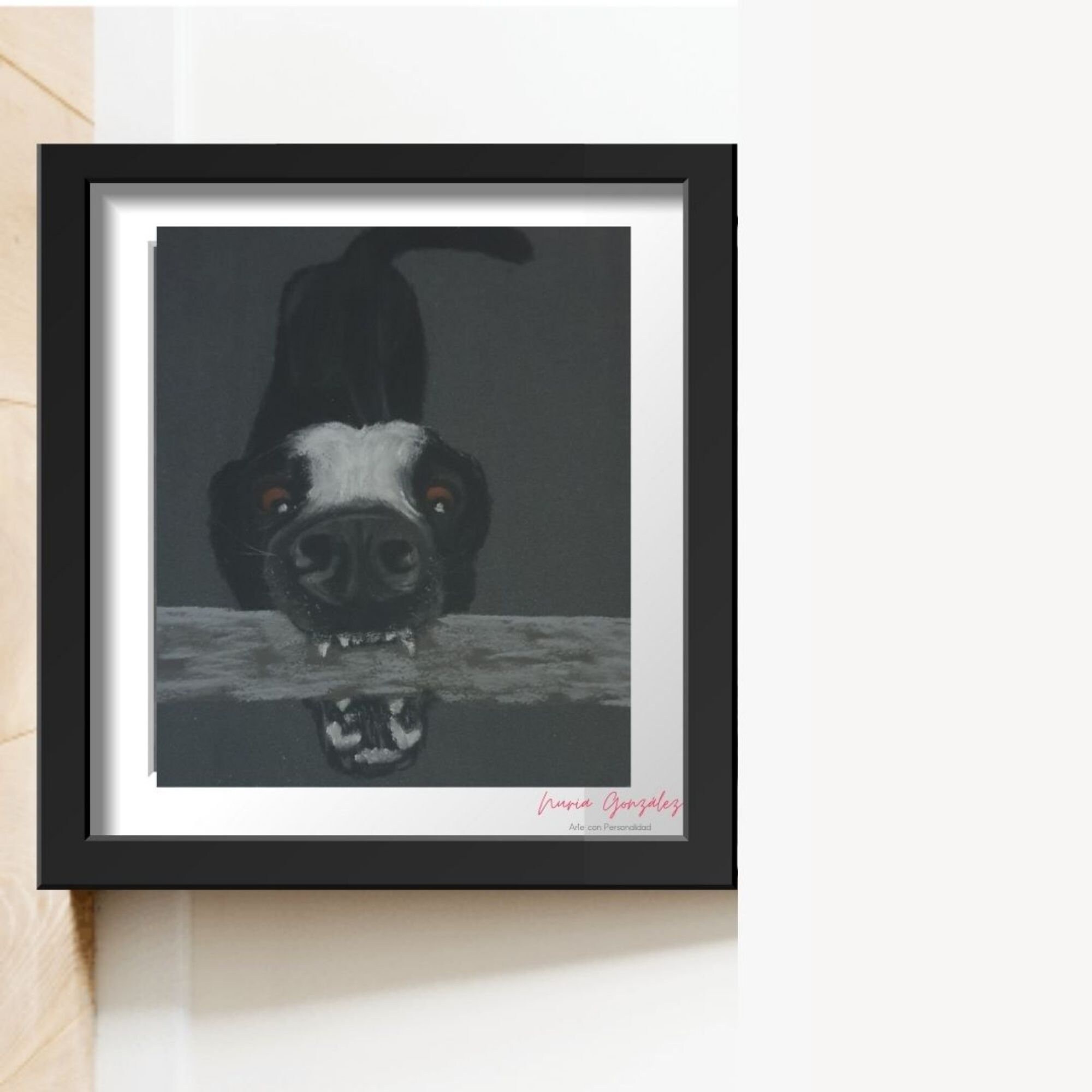 Tableau drôle de chiot. Il appartient à la série Funny dogs. - Etsy France