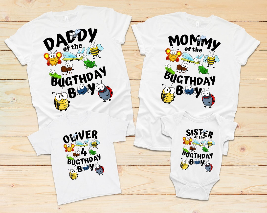Bug Party Birthday Shirts, Gift, Custom Name Personalized Matching ...