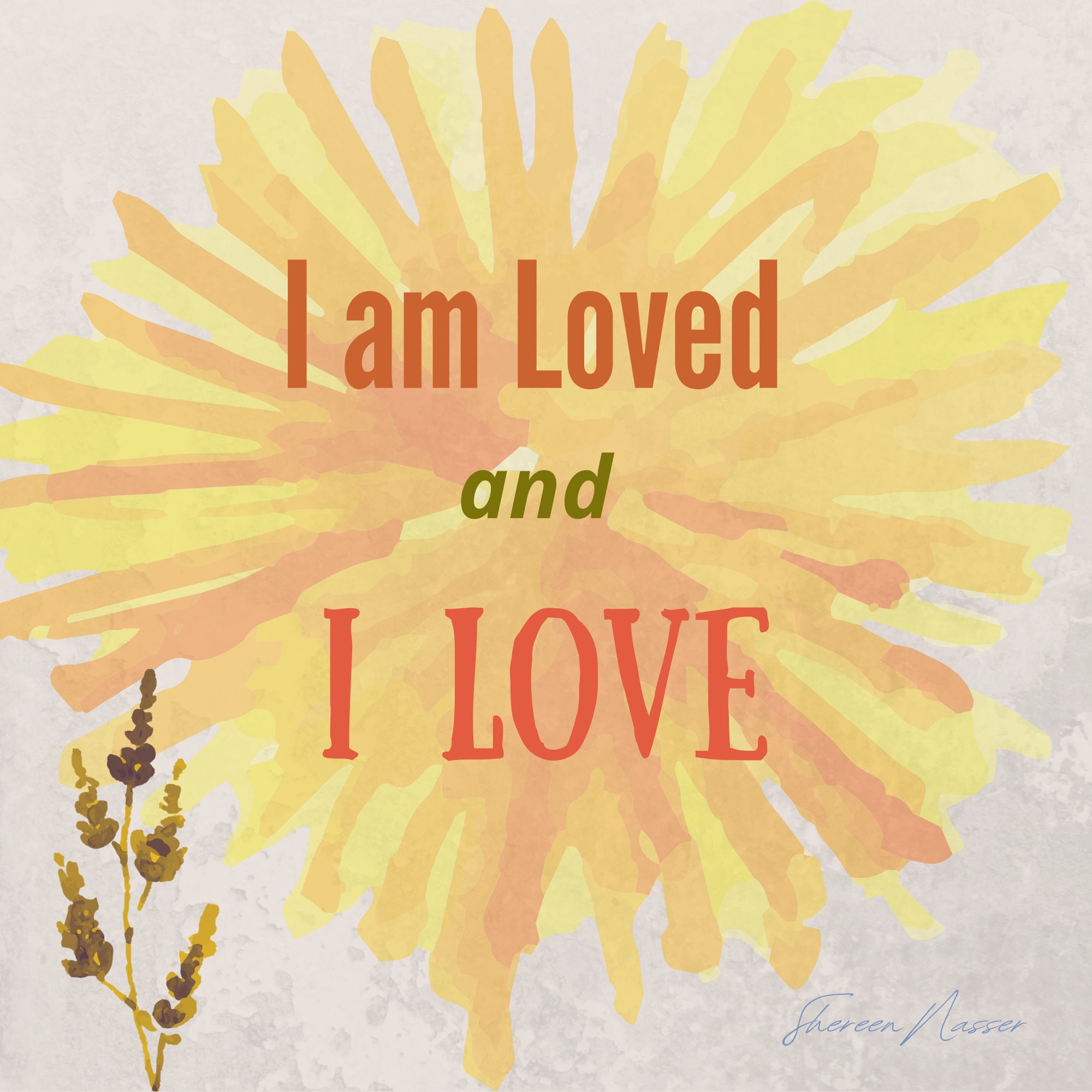 I Am Loved and I Love Digital Art - Etsy UK
