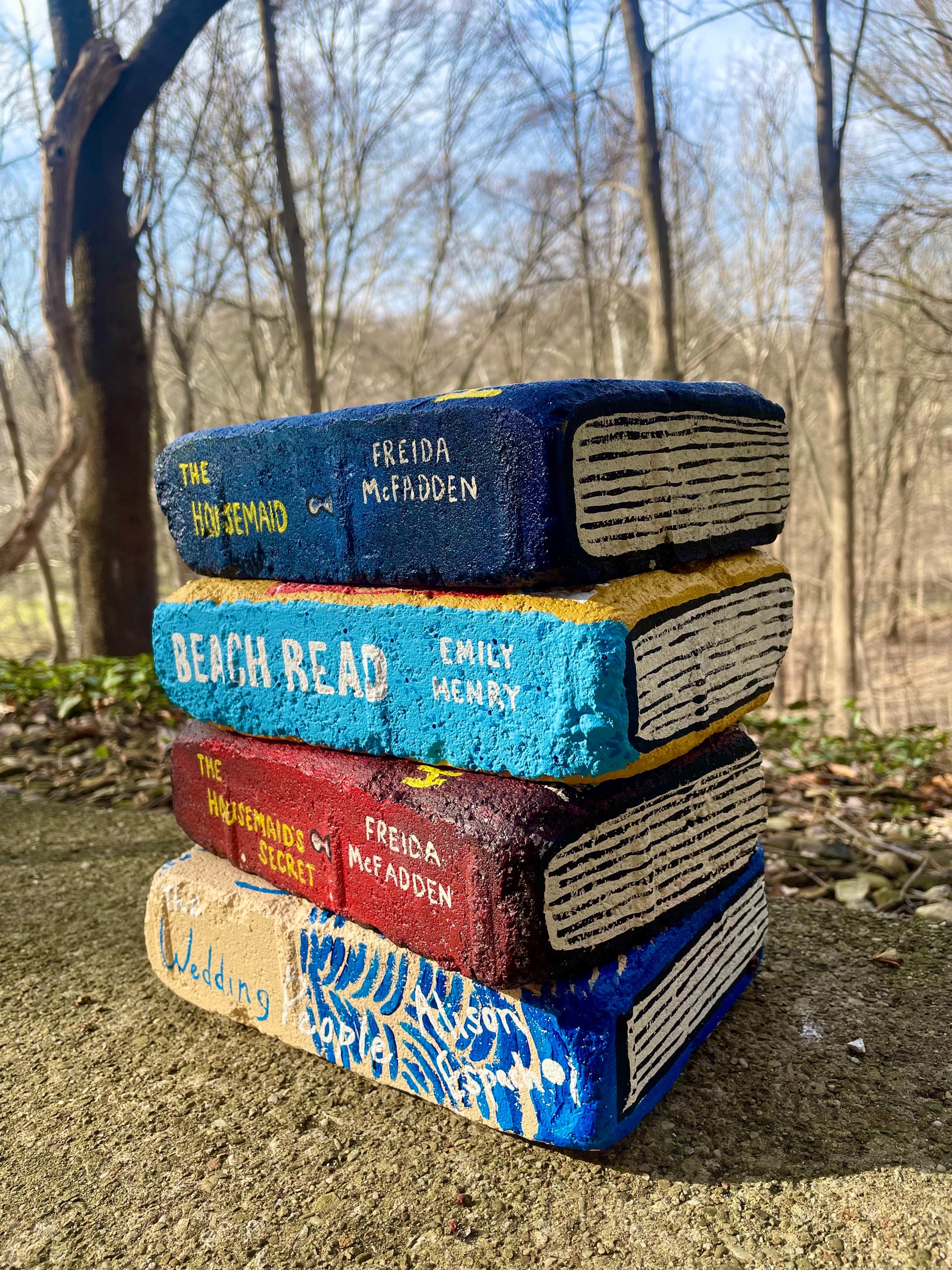 Brick Books - Made to Order - Indoor/outdoor Decor: Porch, Garden, Yard ...