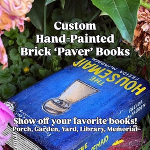 Brick Books - Made to Order - Indoor/outdoor Decor: Porch, Garden, Yard ...