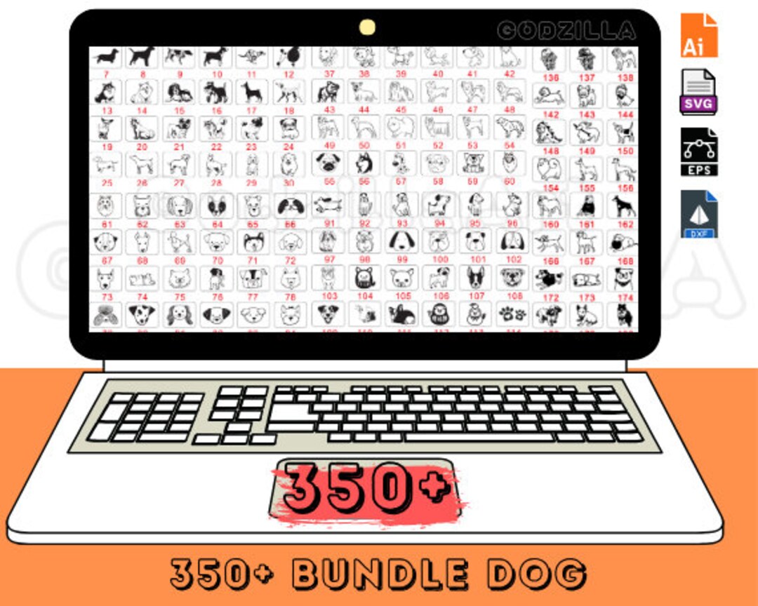 350+ Bundle SVG Dog - Svg, AI, Eps, DXF Format Cutting Laser Tattoo ...