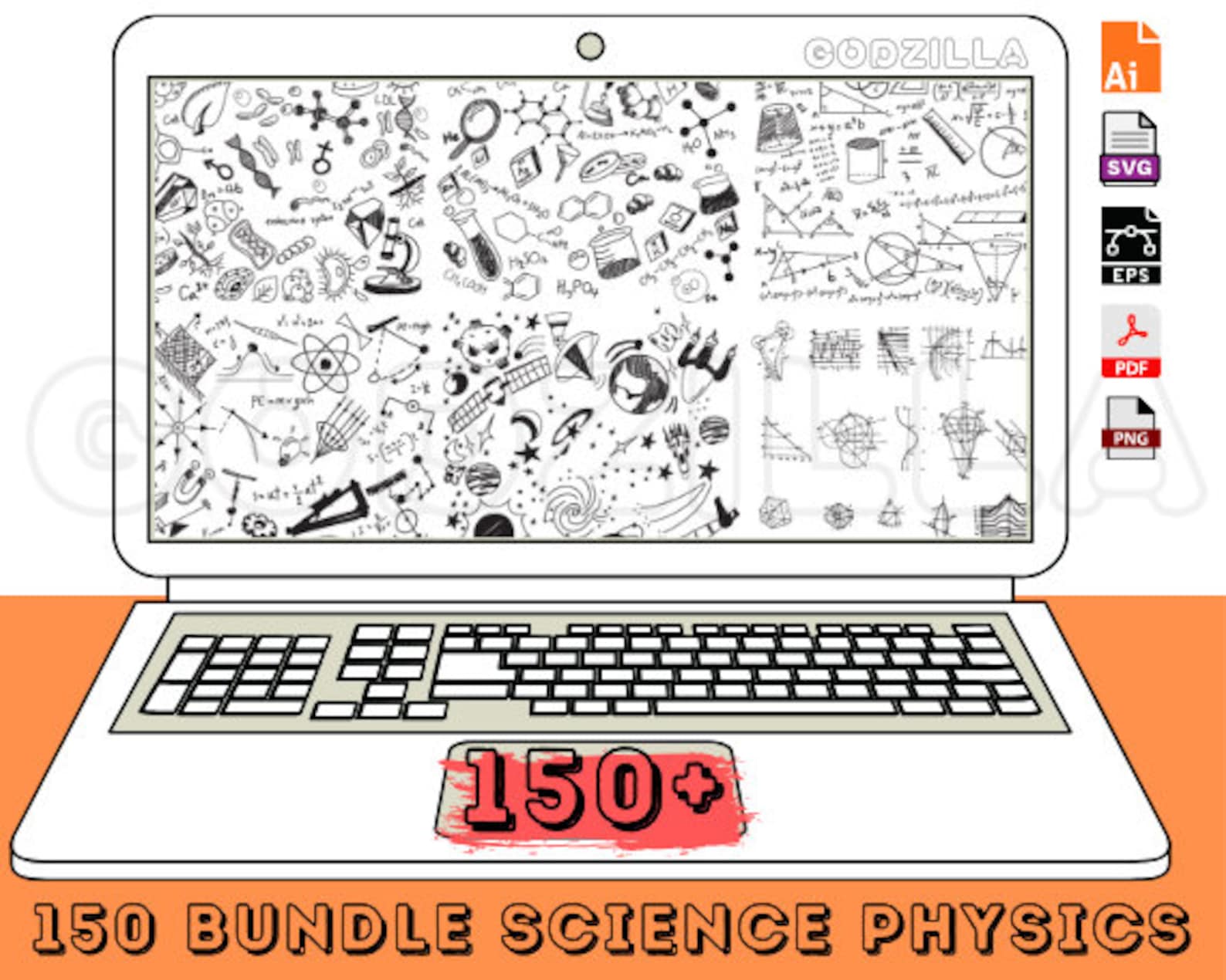150+ Bundle SVG Science Physics Silhoutte - Svg, AI, Eps, Pdf, Png ...