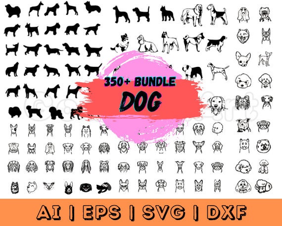 350+ Bundle SVG Dog - Svg, AI, Eps, DXF Format Cutting Laser Tattoo ...