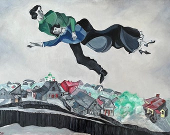 Marc Chagall Over the Town - Etsy