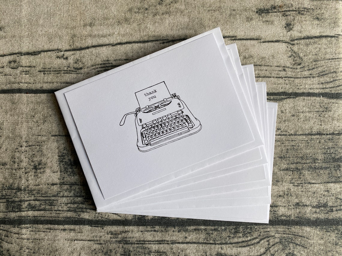 Typewriter Stamp Greeting Card Hand-typed and Hand-stamps - Etsy UK