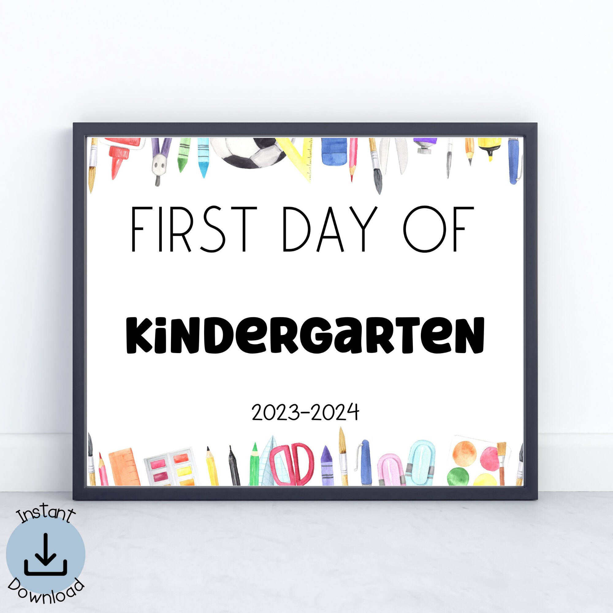 Printable First Day of School Sign Back to School Sign First - Etsy
